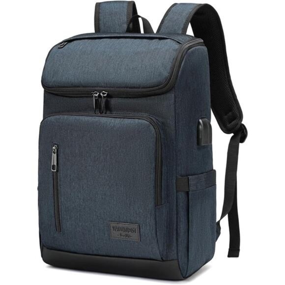 Bags | Laptop Backpacks With Usb Charging Port Dark Blue | Poshmark